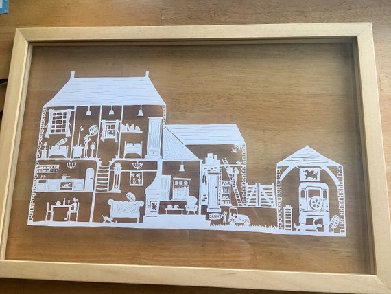 Personalised Papercut House & Family Life Personalized Gift | Etsy