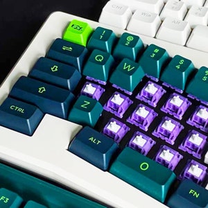 Dark Green Keycaps Set Green Gaming Keycaps Set Mechanical - Etsy