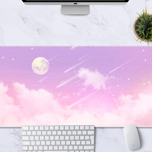 Purple Desk Mat Dreamy Large Mouse Pad Desk Accessories - Etsy