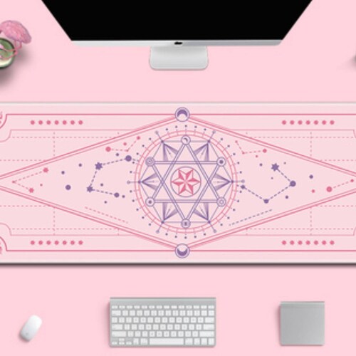 Pink Magic Desk Mat Gaming Large Mouse Pad Purple Mousepad - Etsy