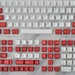 Red Keycaps Set, OEM Artisan Keycaps Set, 61 64 68 87 104 108 Resin MX ...