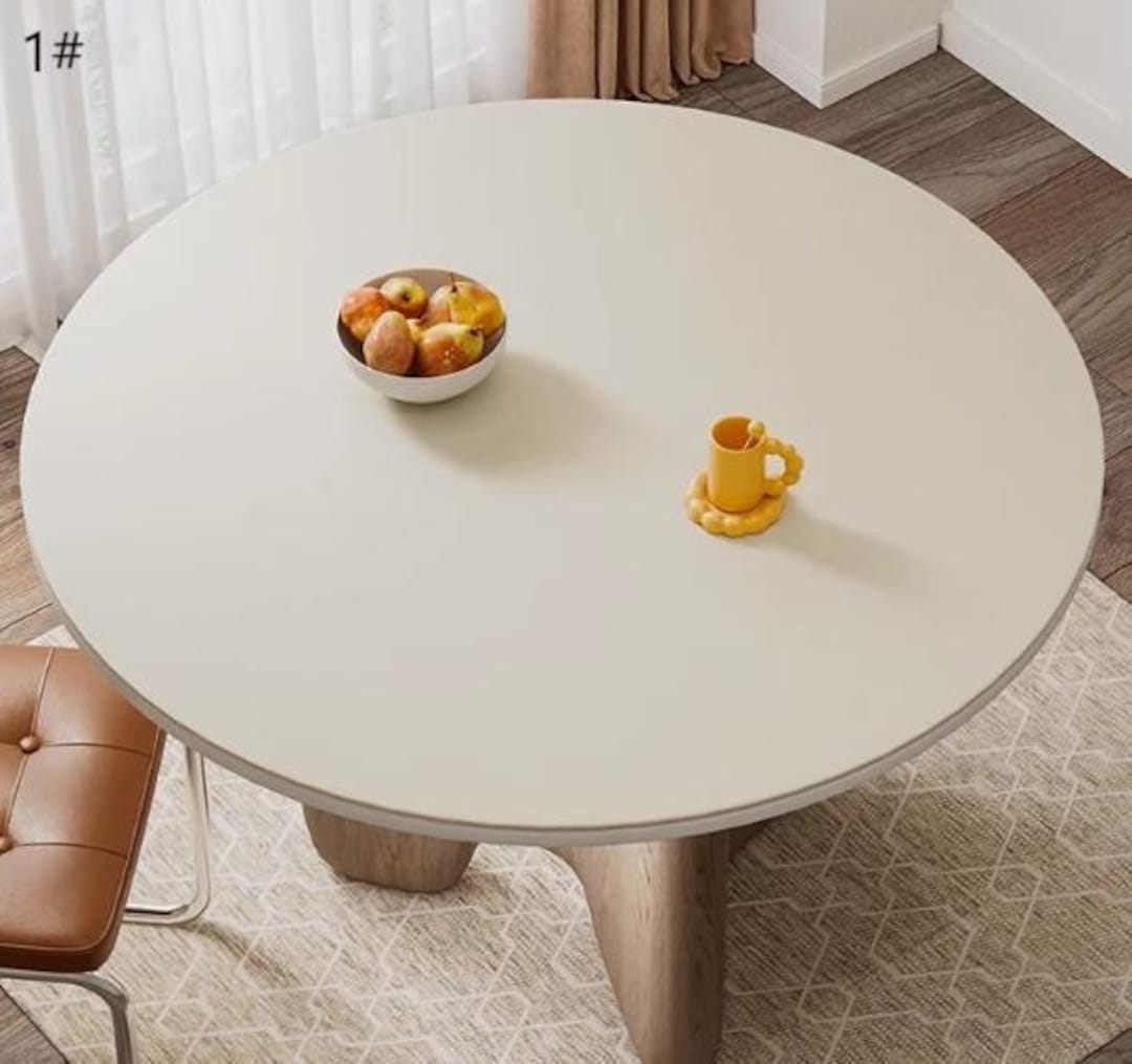 Round Desk Mat, PVC Leather Desk Mat, Custom Size Desk Mat, Family ...