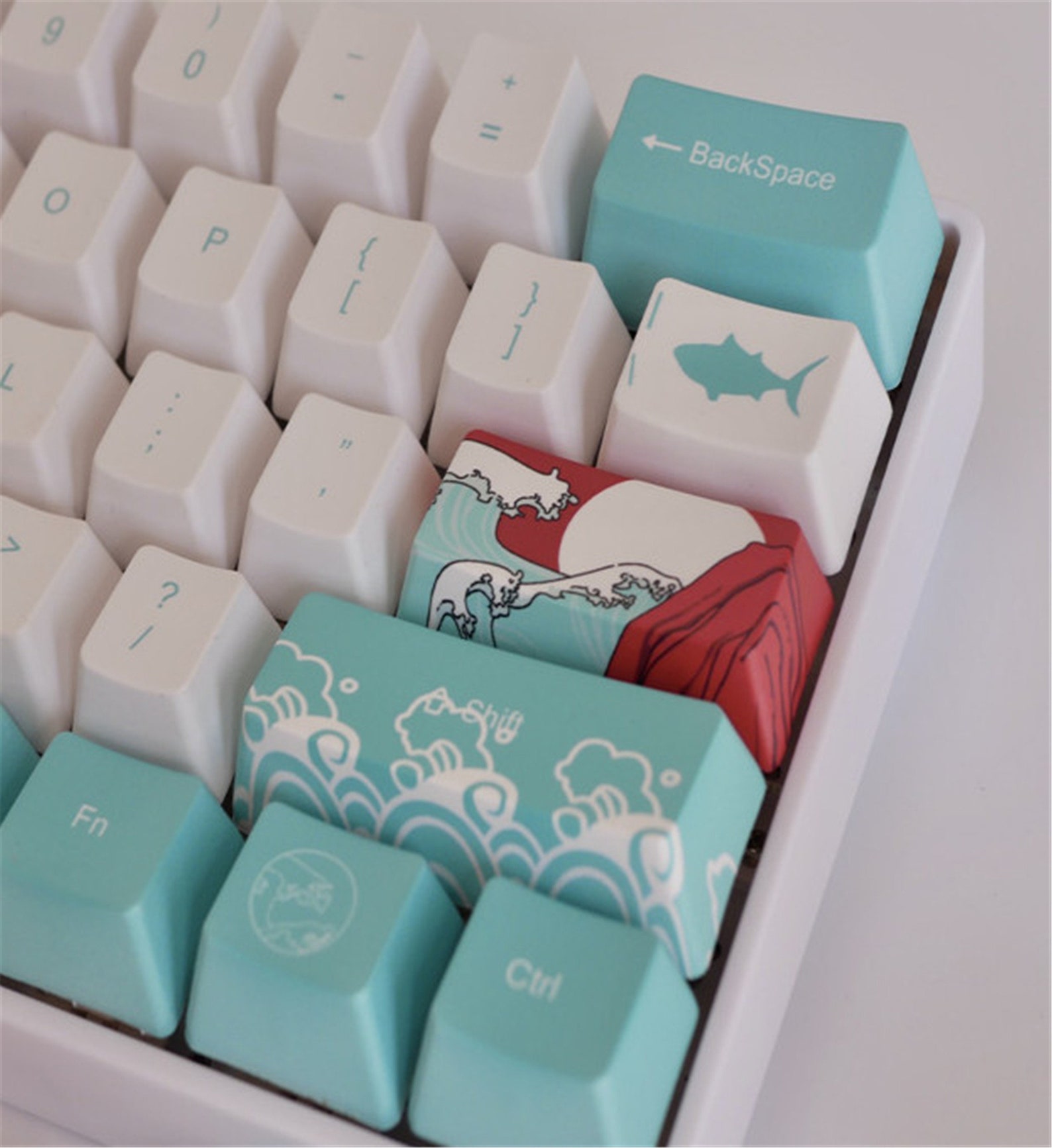 Coral Sea Keycaps Set OEM Artisan Keycaps Set 84 87 104 108 - Etsy France