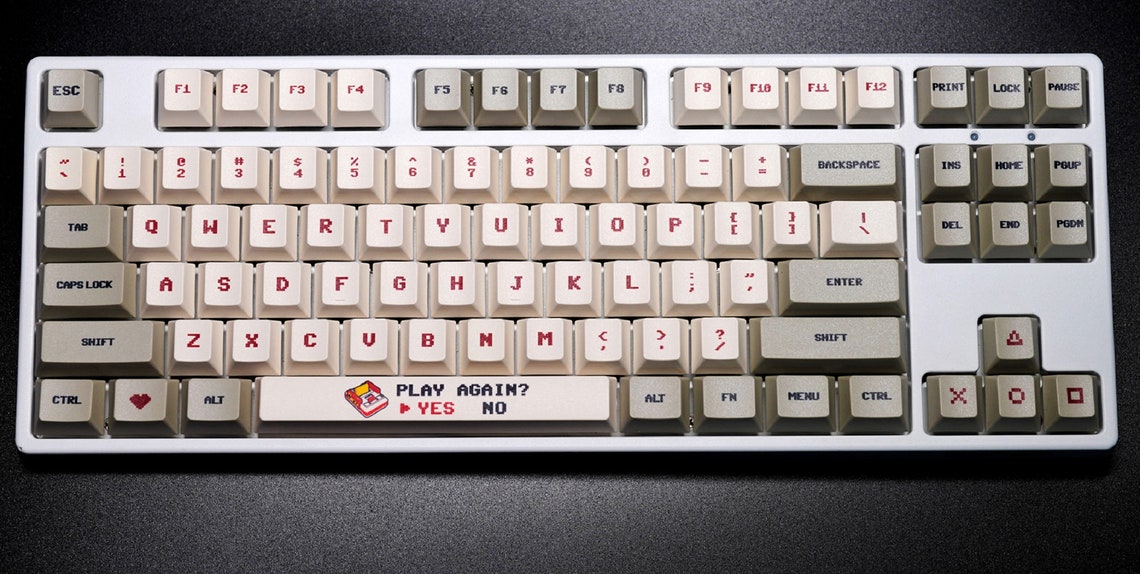 Retro Keycaps Set Cherry Artisan Keycaps Set 60 68 84 108 | Etsy