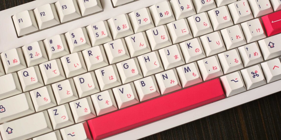 White & Red Keycaps Set Cherry Artisan Keycaps Set 68 84 87 | Etsy