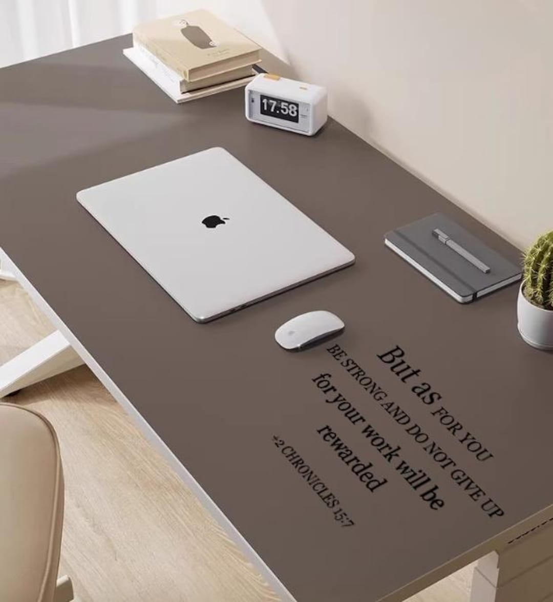 Inspirational Bible Verse Desk Mat, Christian Scripture Mat, Bible ...