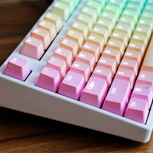 Rainbow Keycaps Set, Cherry Artisan Keycaps Set, 87 104 108 Resin MX ...