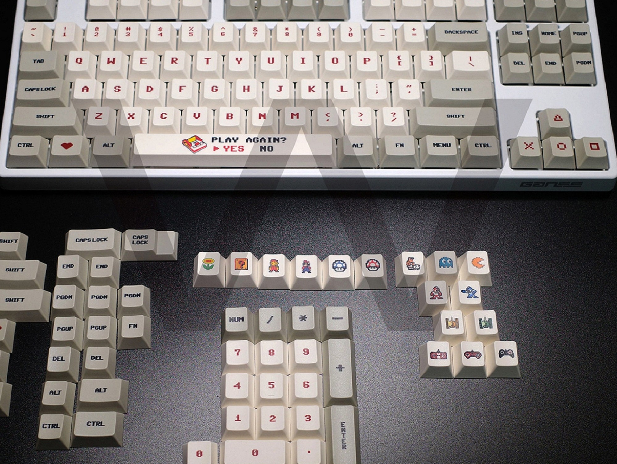 Retro Keycaps Set Cherry Artisan Keycaps Set 60 68 84 108 | Etsy