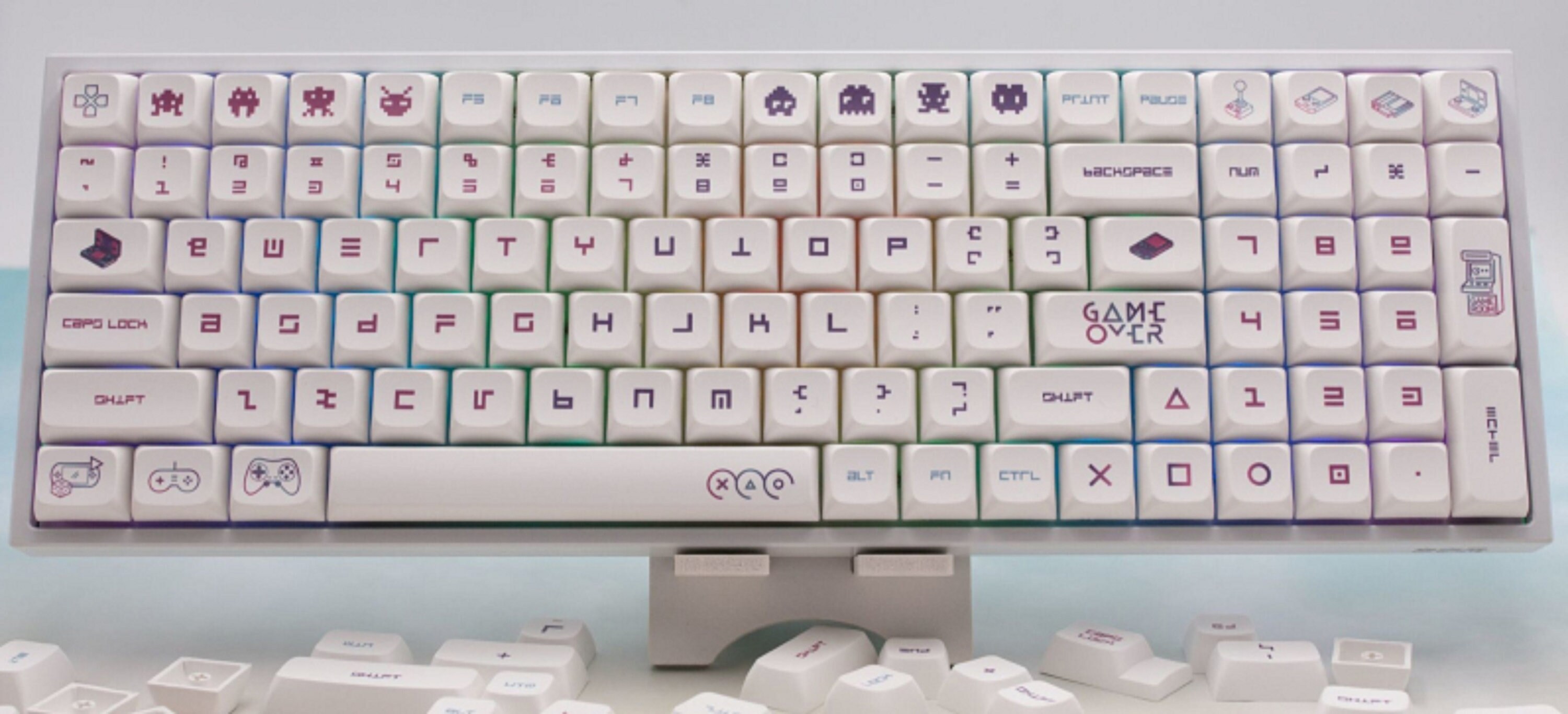 White Keycaps Set Xda Artisan Keycaps Set 64 68 96 104 108 | Etsy