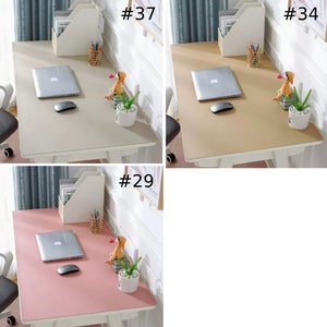 Blue Custom Desk Mat, Office Leather Desk Mat, Waterproof Large Mouse ...