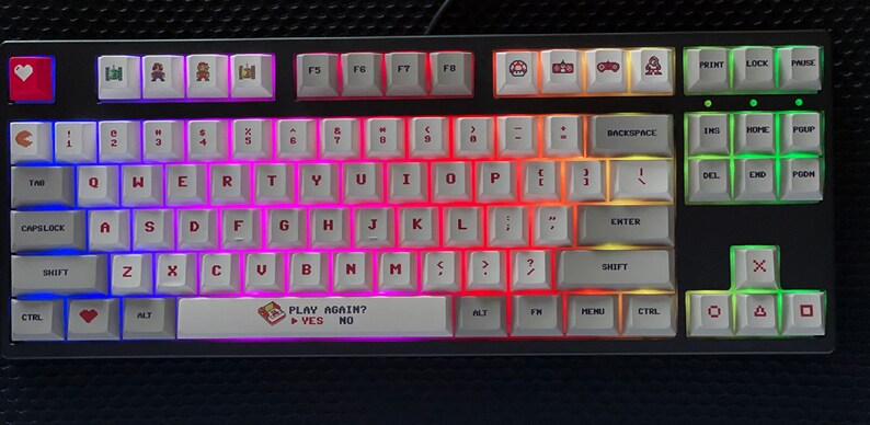 Retro Keycaps Set Cherry Artisan Keycaps Set 60 68 84 108 | Etsy