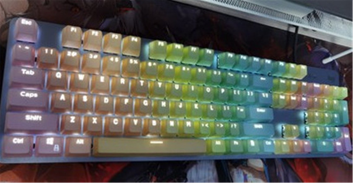 Rainbow Keycaps Set Cherry Artisan Keycaps Set 87 104 108 | Etsy Australia