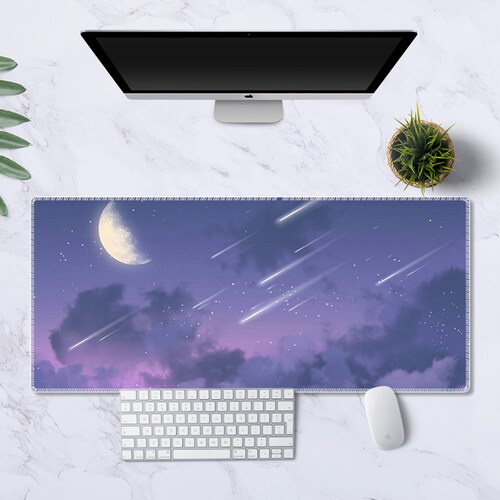 Purple Desk Mat Dreamy Large Mouse Pad Desk Accessories - Etsy