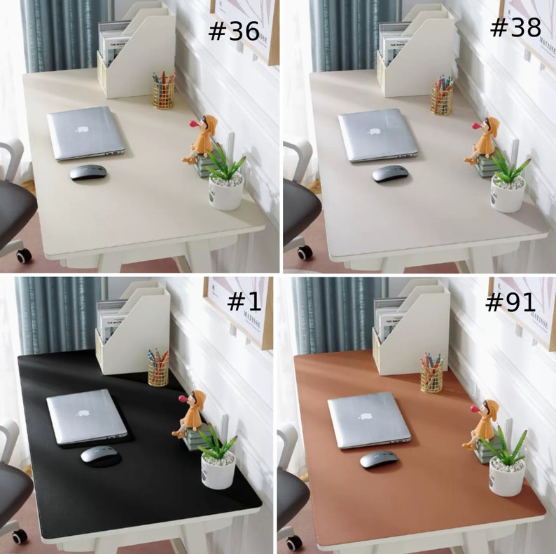 Blue Custom Desk Mat Office Leather Desk Mat Waterproof - Etsy