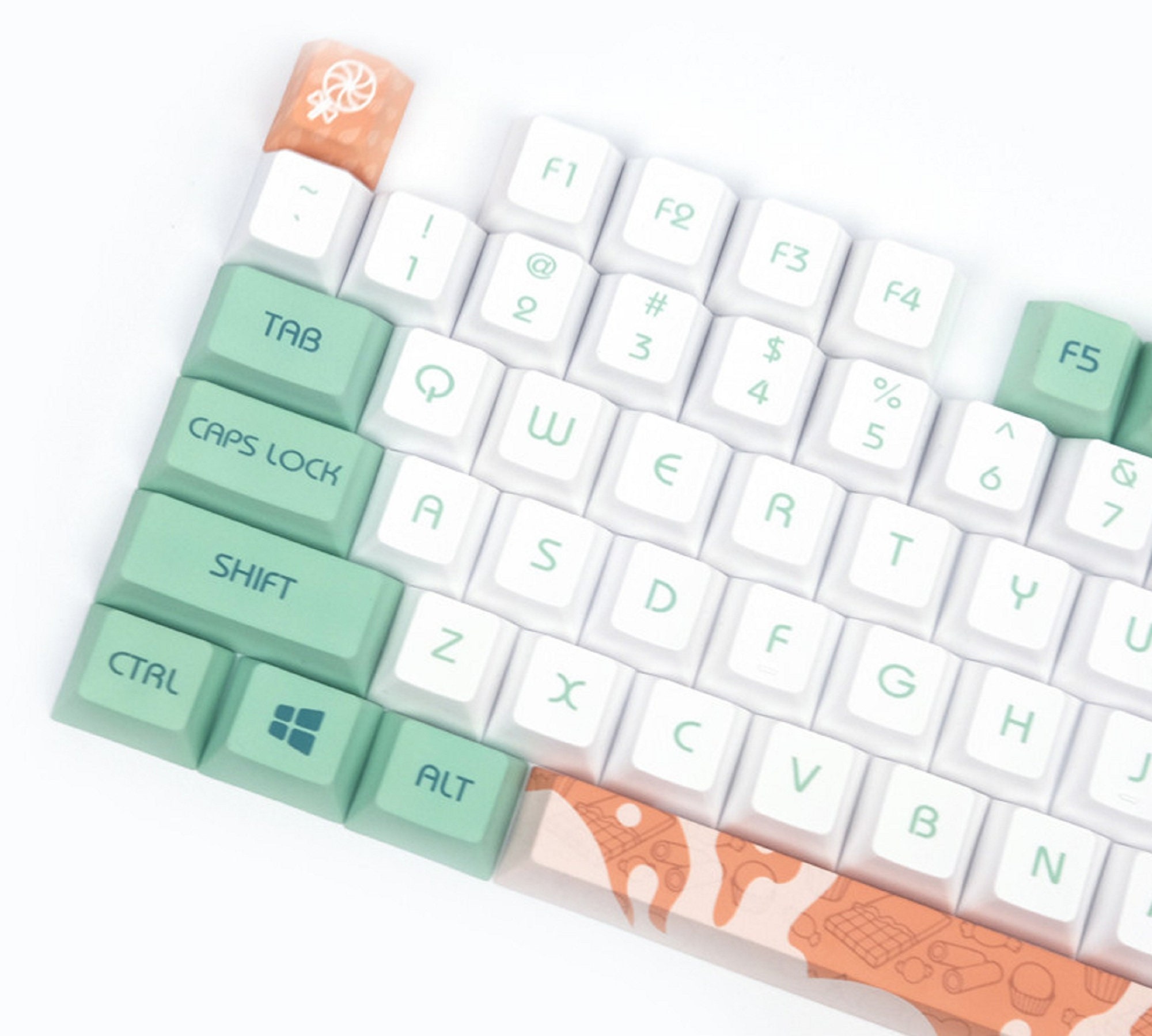Mint Keycaps Set Cherry Artisan Keycaps Set 60 87 104 108 - Etsy