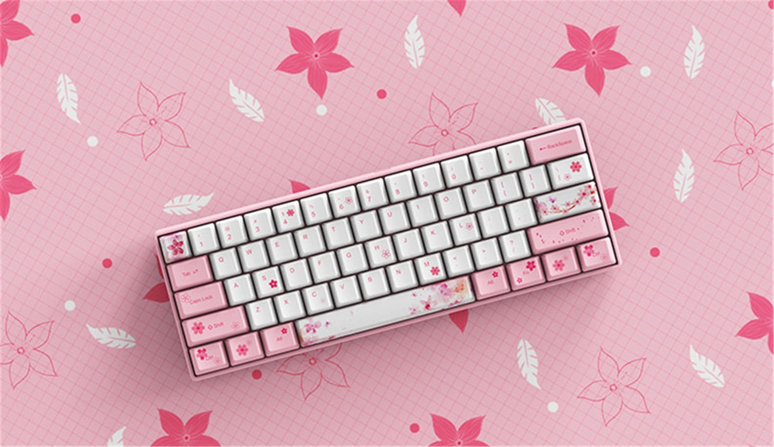 Cherry Blossoms Keycaps Set OEM Artisan Keycaps Set 68 87 - Etsy