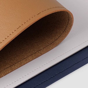 Leather Desk Mat, Minimalist Large Desk Mat, Office Desk Pad, Light ...