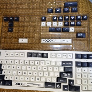 Black Print Keycaps Set Mechanical Keyboard Keycaps Set XDA - Etsy