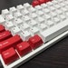 Red Keycaps Set, OEM Artisan Keycaps Set, 61 64 68 87 104 108 Resin MX ...