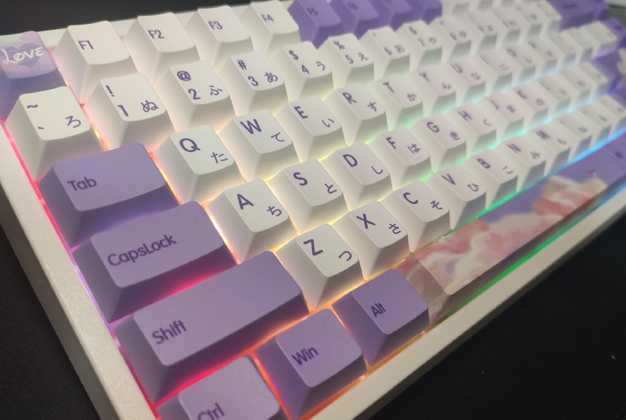 Purple Keycaps Set QX2 Artisan Keycaps Set 64 68 96 104 108 - Etsy Canada