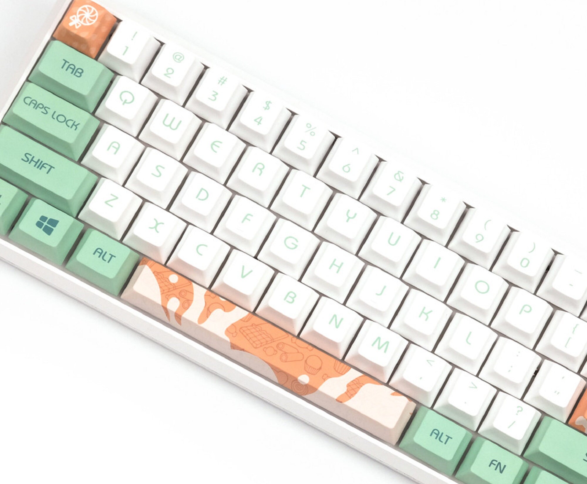 Mint Keycaps Set Cherry Artisan Keycaps Set 60 87 104 108 - Etsy