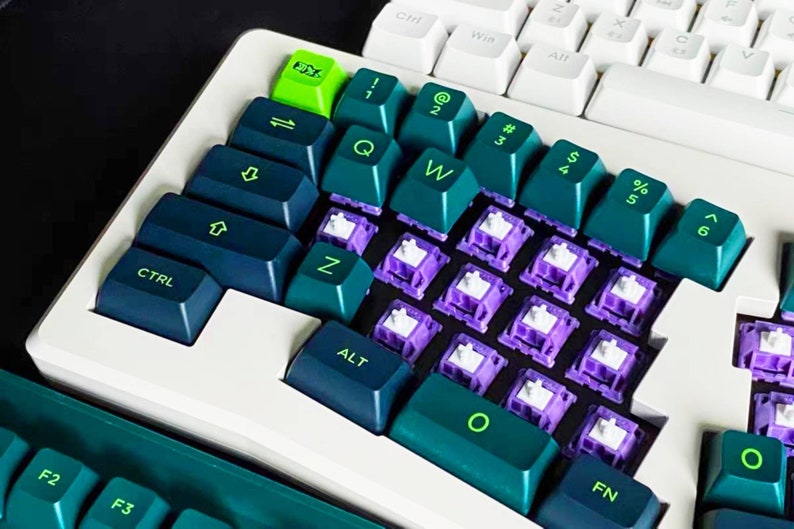 Dark Green Keycaps Set Green Gaming Keycaps Set Mechanical - Etsy