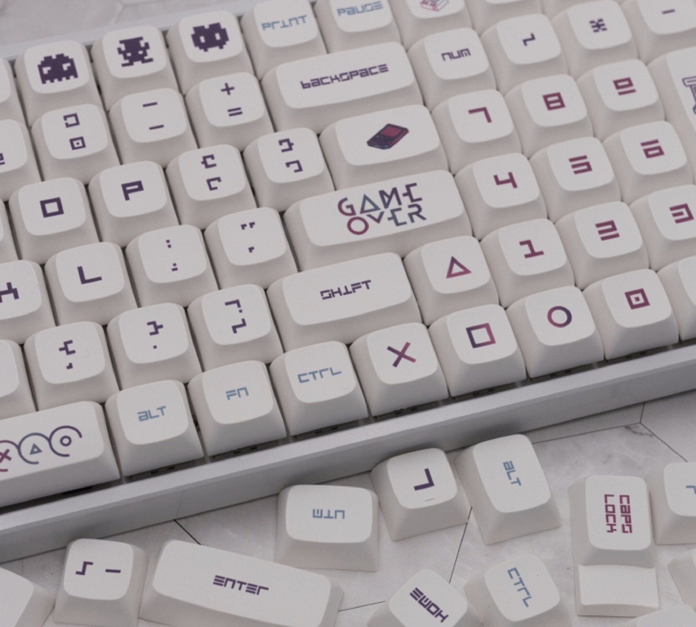 Colorful PBT Resin Keycaps Mechanical Keyboard Keycaps Set XDA Artisan ...