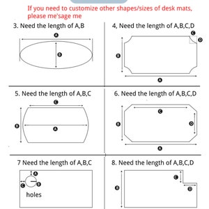 Leather Office Desk Mat, Custom Size Desk Mat, Large Waterproof Mouse ...