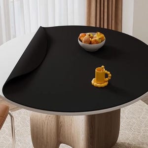 Round Desk Mat, PVC Leather Desk Mat, Custom Size Desk Mat, Family ...