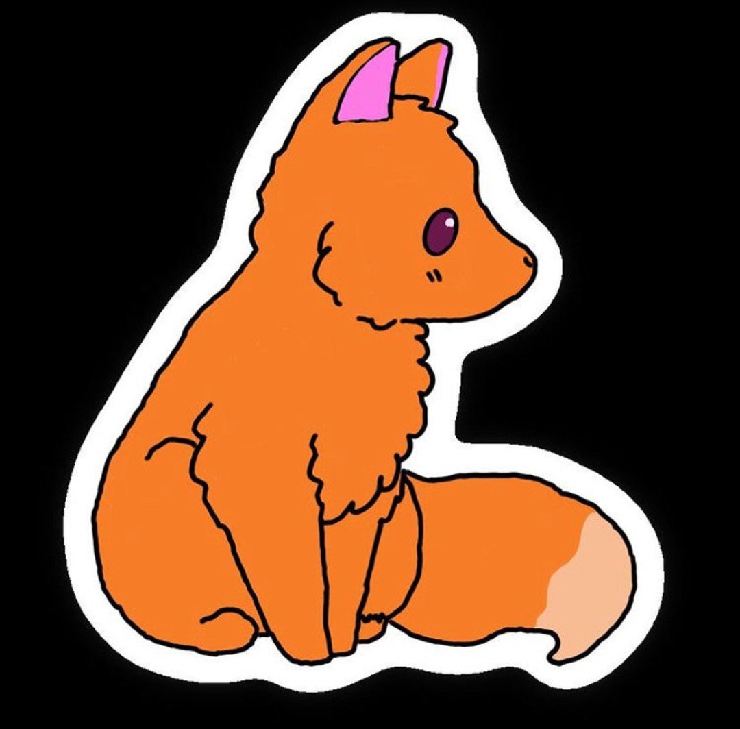 Cute Fox Sticker Etsy
