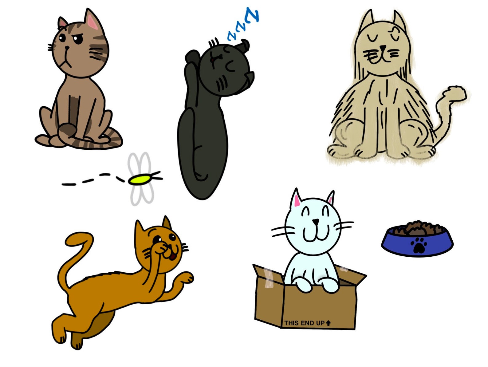 Cute Cats Sticker Page - Etsy