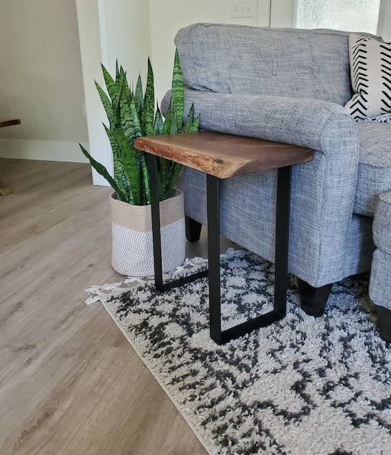 Black thin side table store