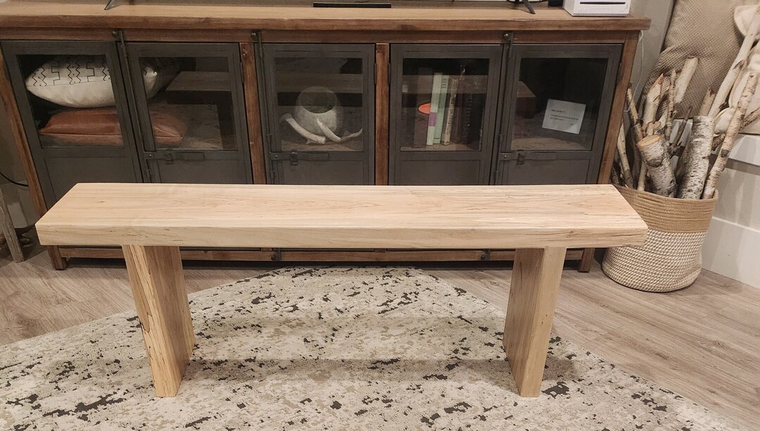 READY TO SHIP Solid Bench Slab Legs Entryway Bench End of Bed Bench ...