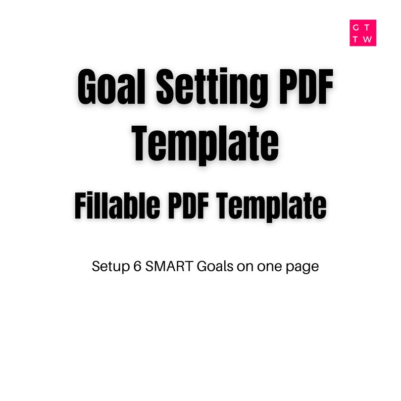 SMART Goal Template |fillable PDF | Tracking Goals for Team | With Print and Clear Buttons - Etsy