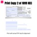 1099 NEC Editable PDF Fillable Template 2022 Prints up to 30 Pages| With Print and Clear Buttons ...