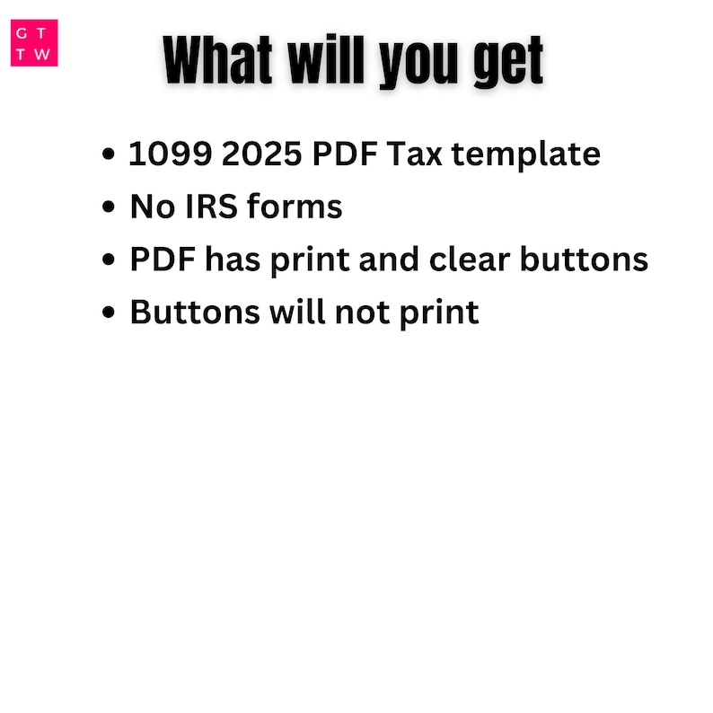 2025 1099-MISC Form A Template: Fillable & Printable (digital Download ...