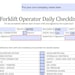 Forklift Operator Daily Checklist: Printable PDF Template - Etsy