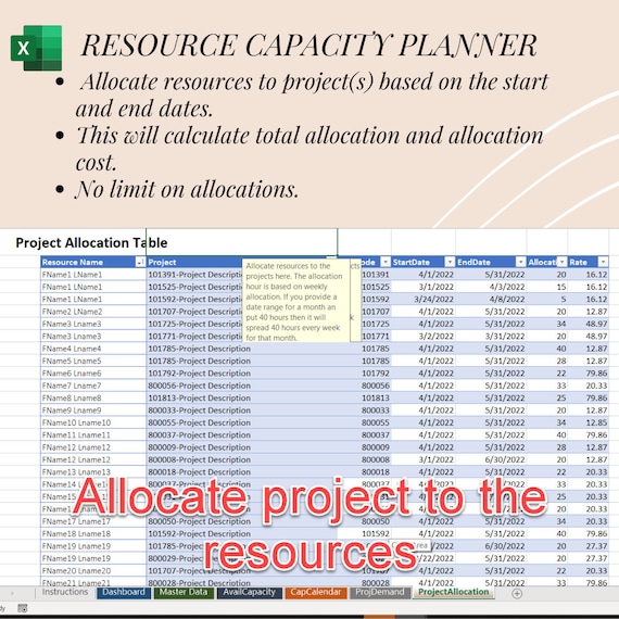 Capacity Model Template Excel