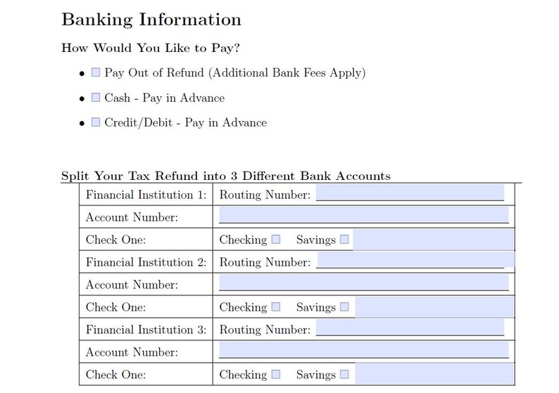 Tax Client Input Form: Fillable PDF Template - Etsy