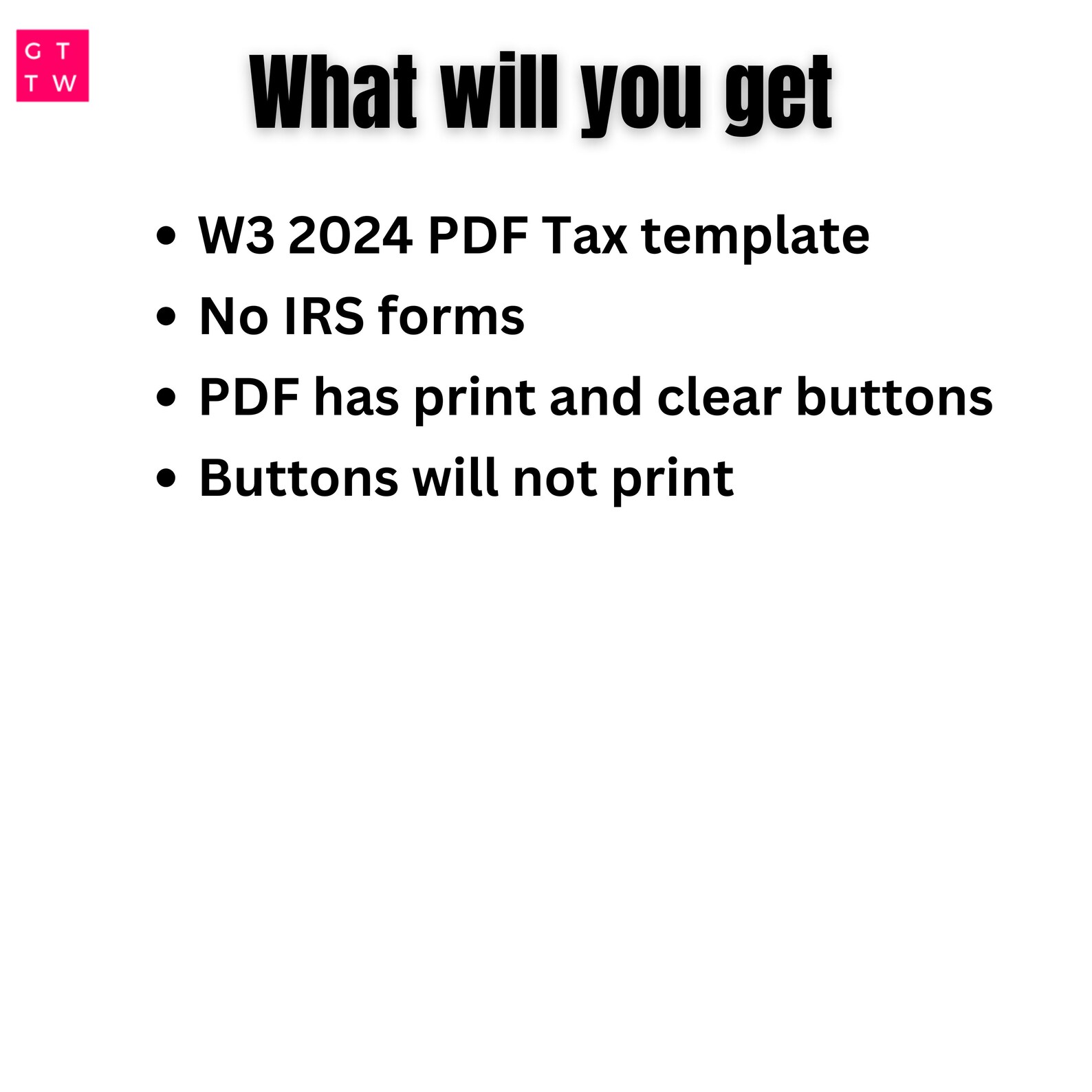 W3 Form IRS 2024 Fillable PDF - Etsy
