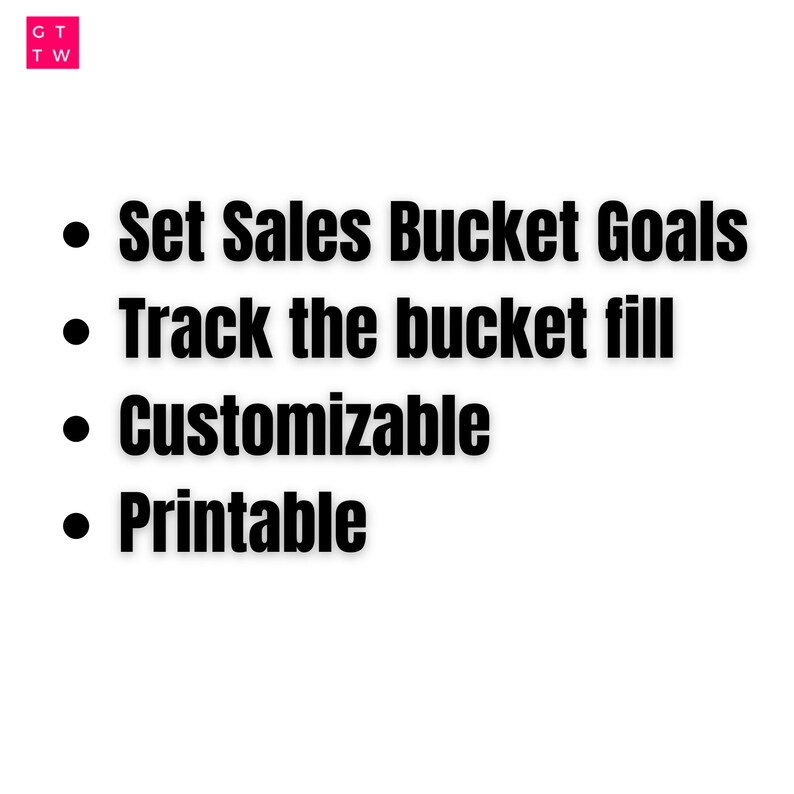 Sales Goal Tracker Bucket Template | Excel Instant Download - Etsy