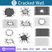 Cracked Wall SVG, Broken Walls Svg Design, Hole in the Wall, Broken ...