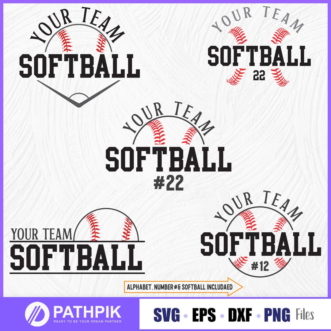 Softball Team Name Custom SVG Design, Softball Team Shirt Design ...