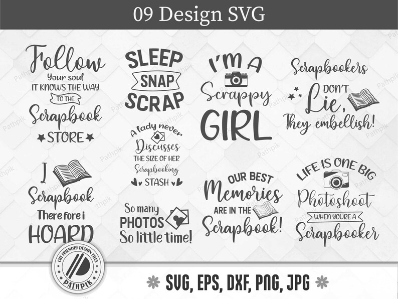 Scrapbook SVG Cut Files for Your Crafting Work - Etsy