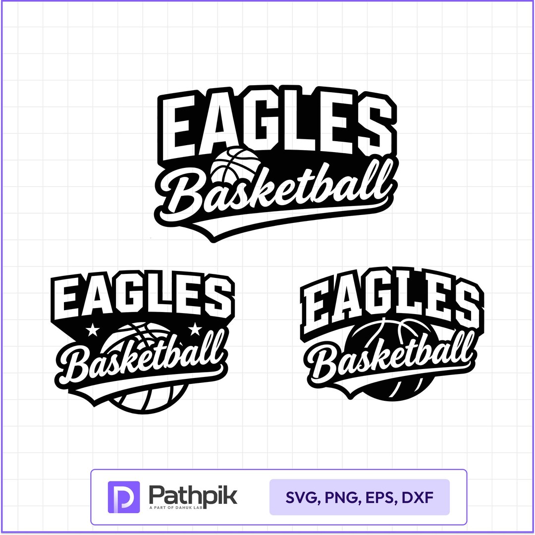 Eagles Basketball SVG Bundle – Bold and Cursive Logo Pack for Cricut ...