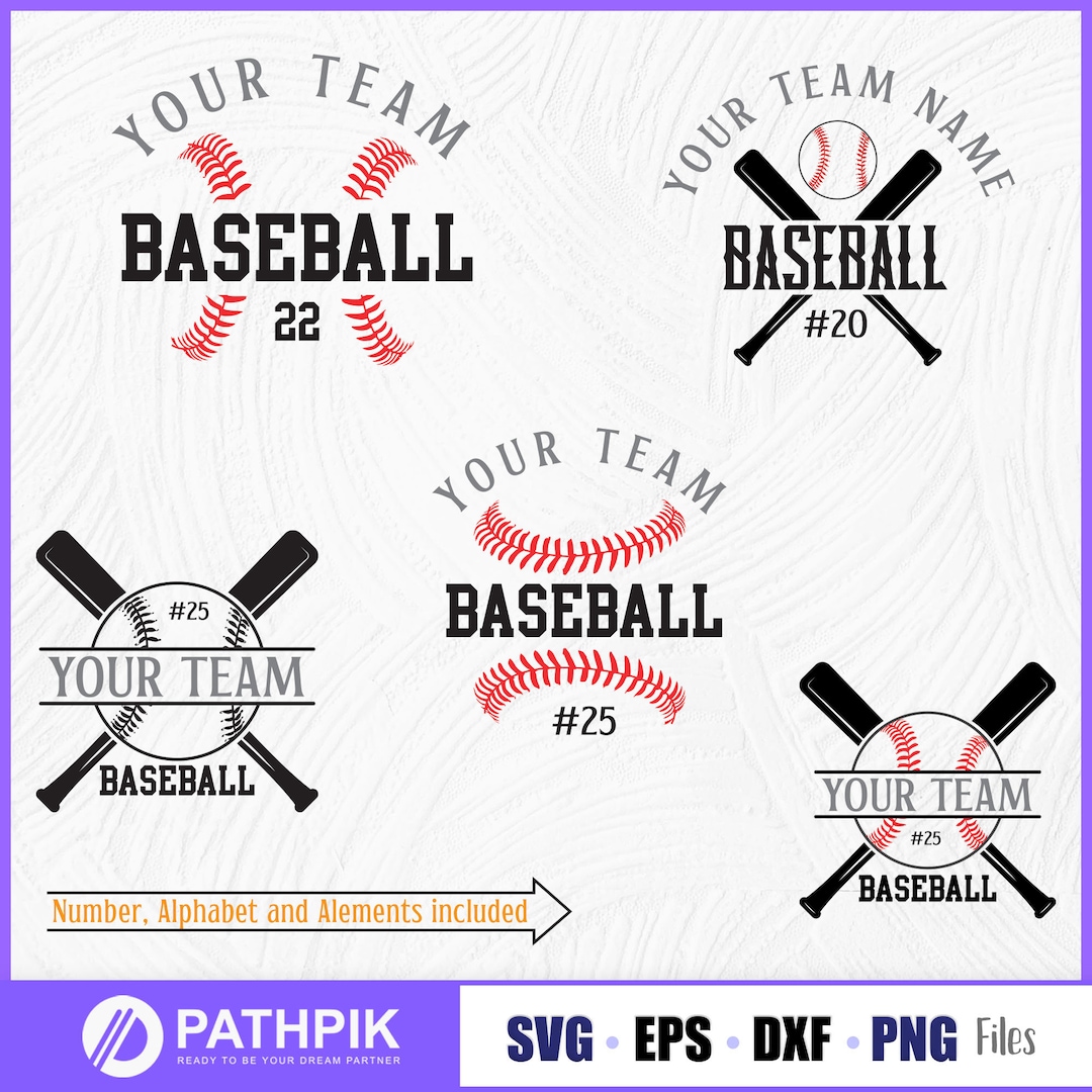 Baseball Team Name Custom SVG Design, Baseball Team Shirt Design ...