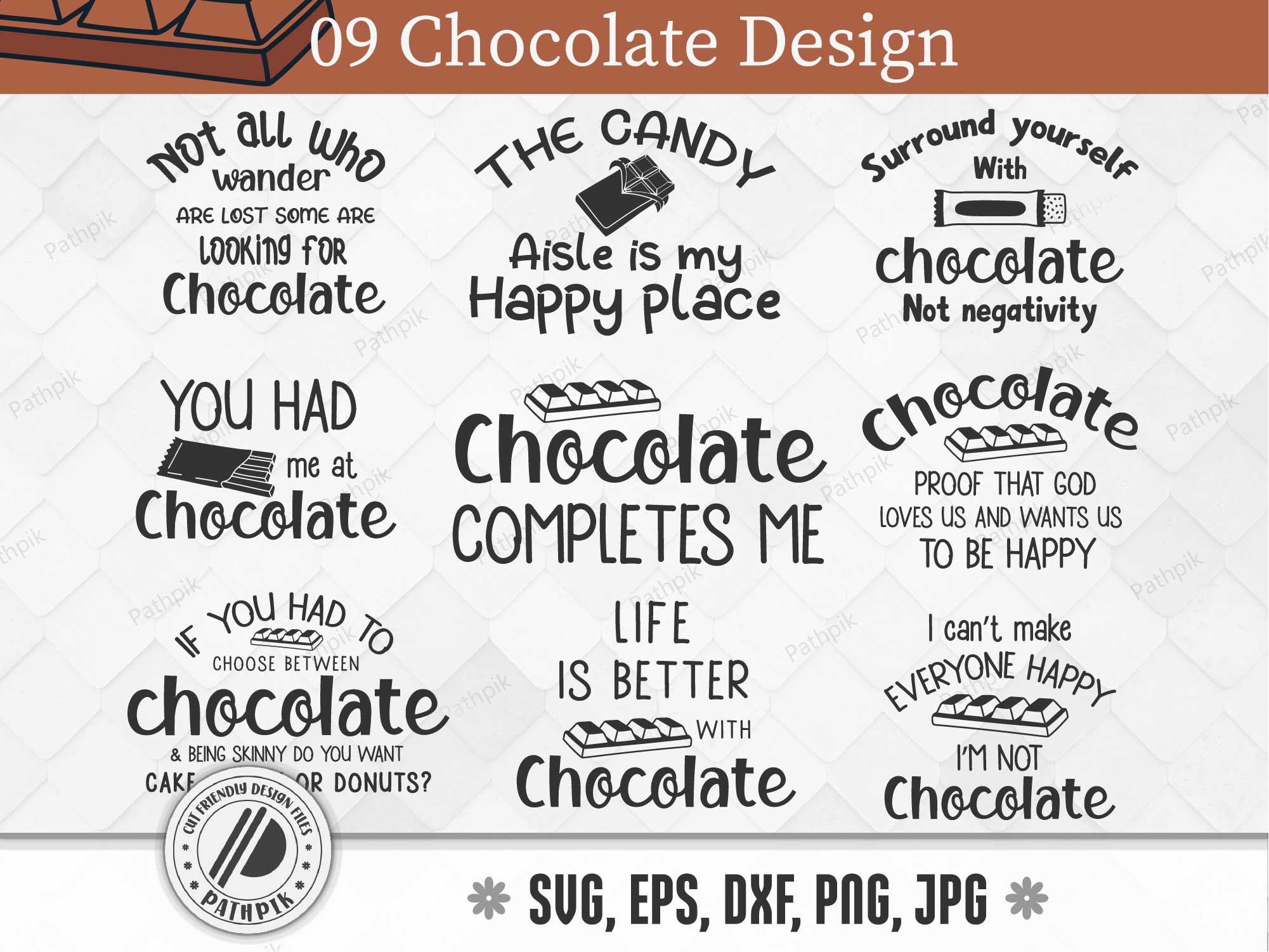 Chocolate Quotes SVG, Cut Files for Your Crafting Work - Etsy
