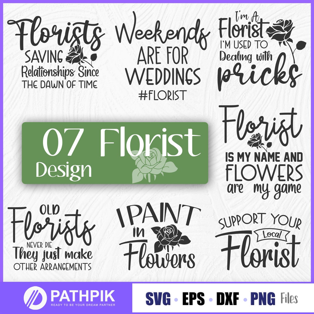 Florist SVG Cut Files for Your Crafting Work - Etsy