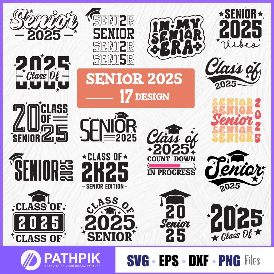 Senior 2025 SVG Bundle, Class of 2025 Svg, Graduation Svg Bundle ...
