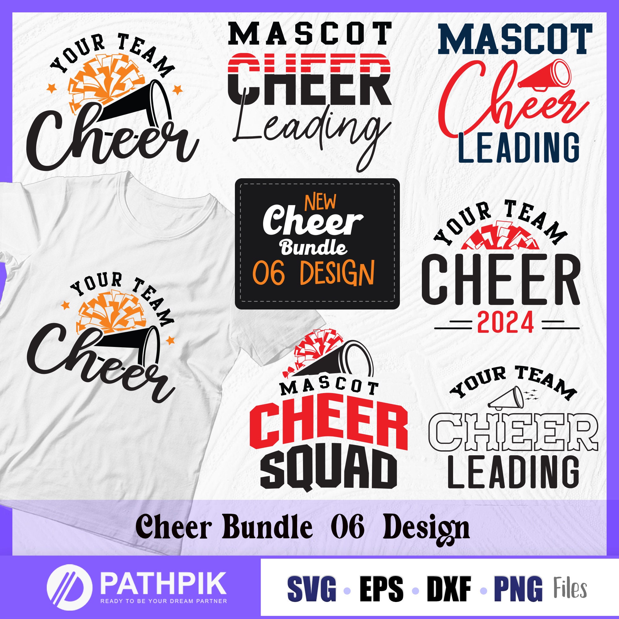 Cheer Bundle Svg Design, Cheerleader Bundle, Cheerleading T Shirt ...
